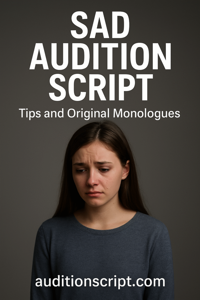 Sad Audition Script – The Actor’s Script Studio